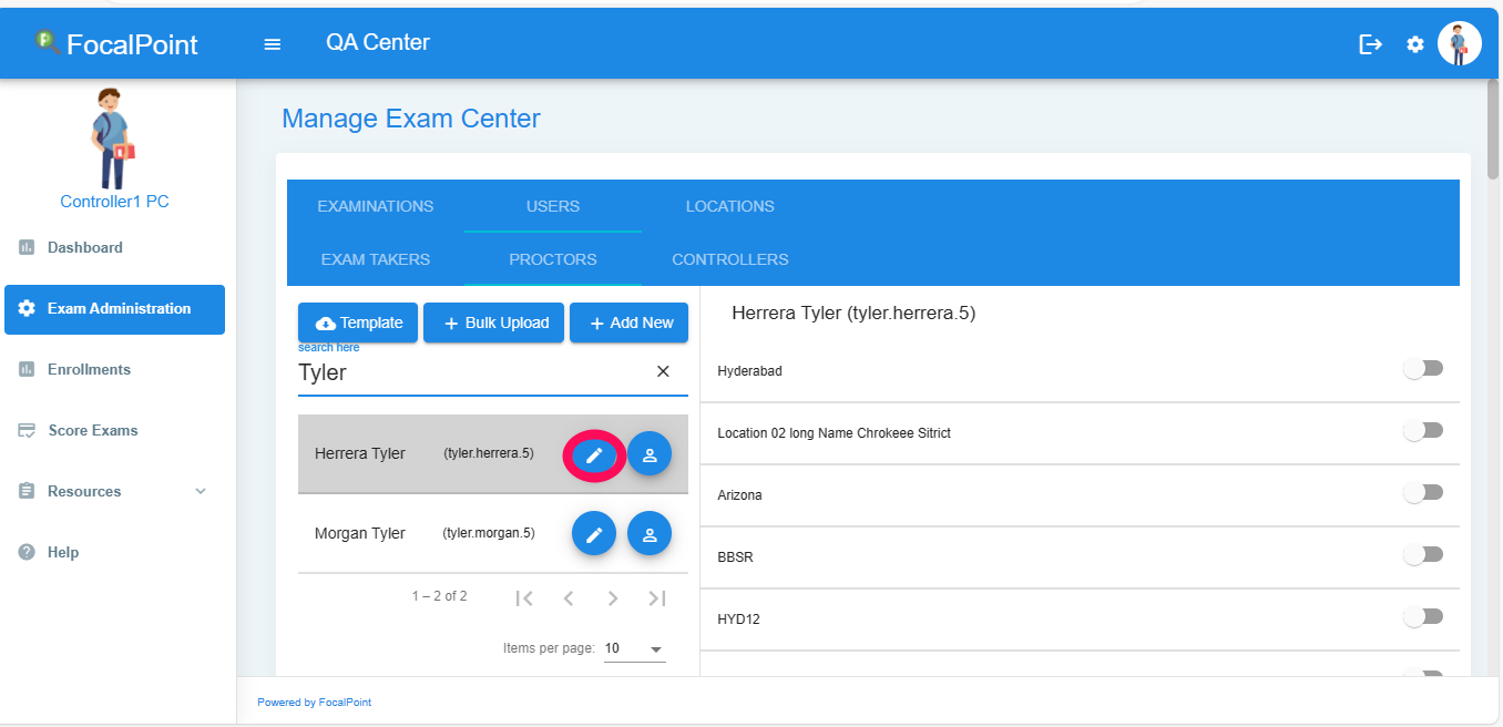 How to Add a Proctor using Bulk Upload – FocalPoint Support Community